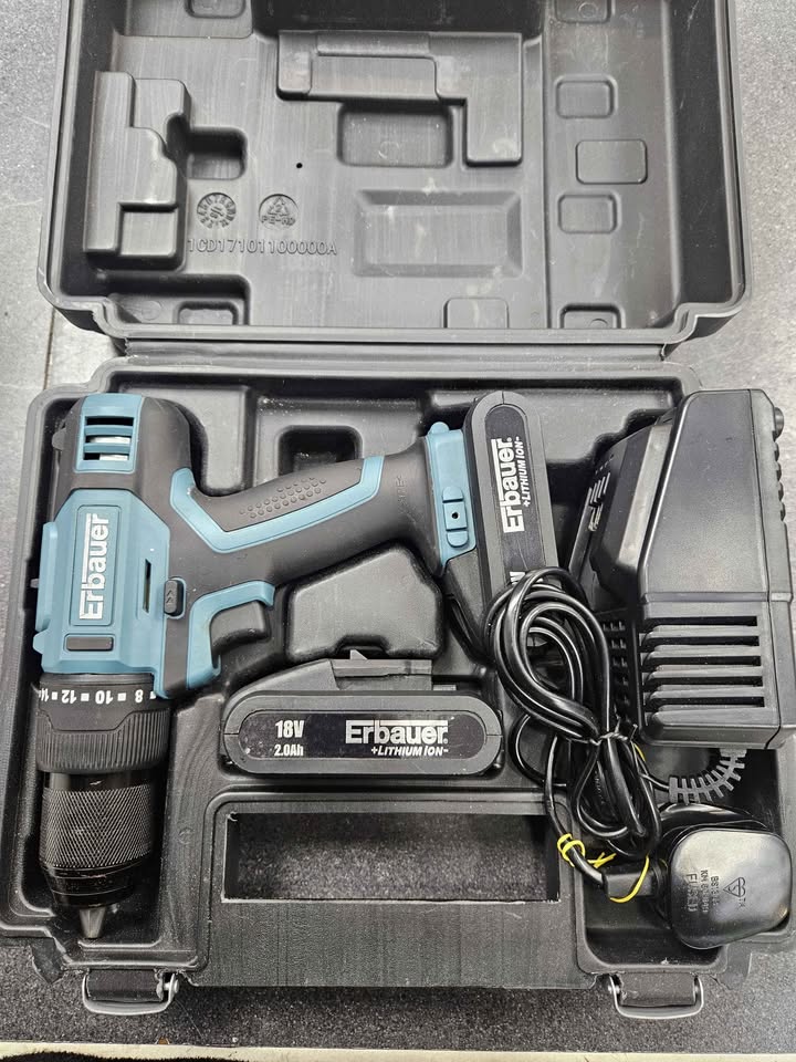 Pre-owned erbauer Erbauer ECCD18-Li 18V 2 x 2.0Ah Li-Ion EXT Brushless ...